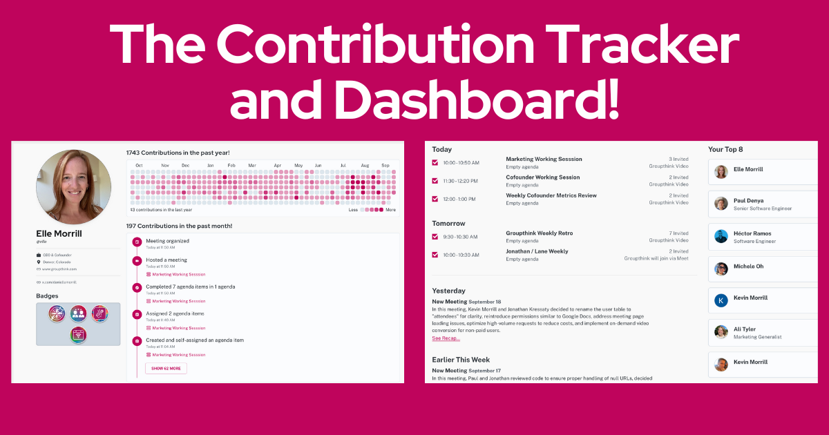 Check out Groupthink’s New Features: The Contribution Tracker and ...