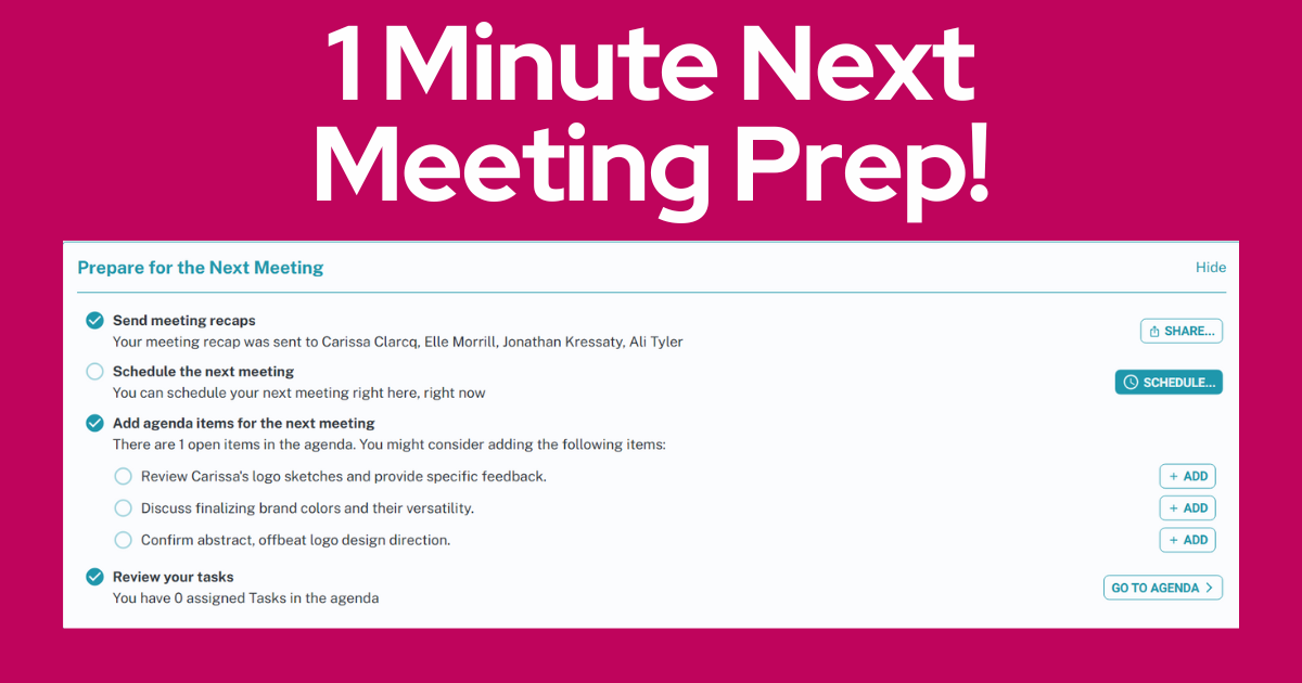 Meetings Just Got Easier—1-Minute Prep is Here! - Groupthink
